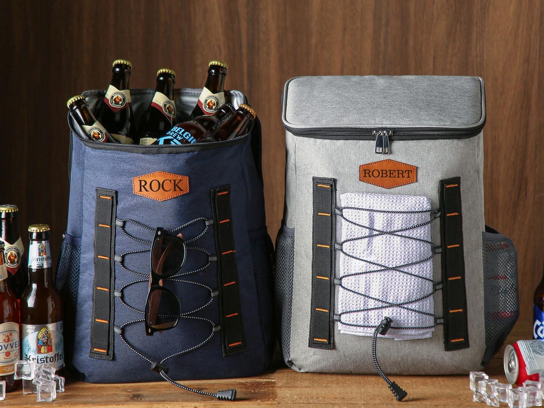 Custom Lunch Cooler Backpack, Personalized Groomsmen Cooler Backpack ...