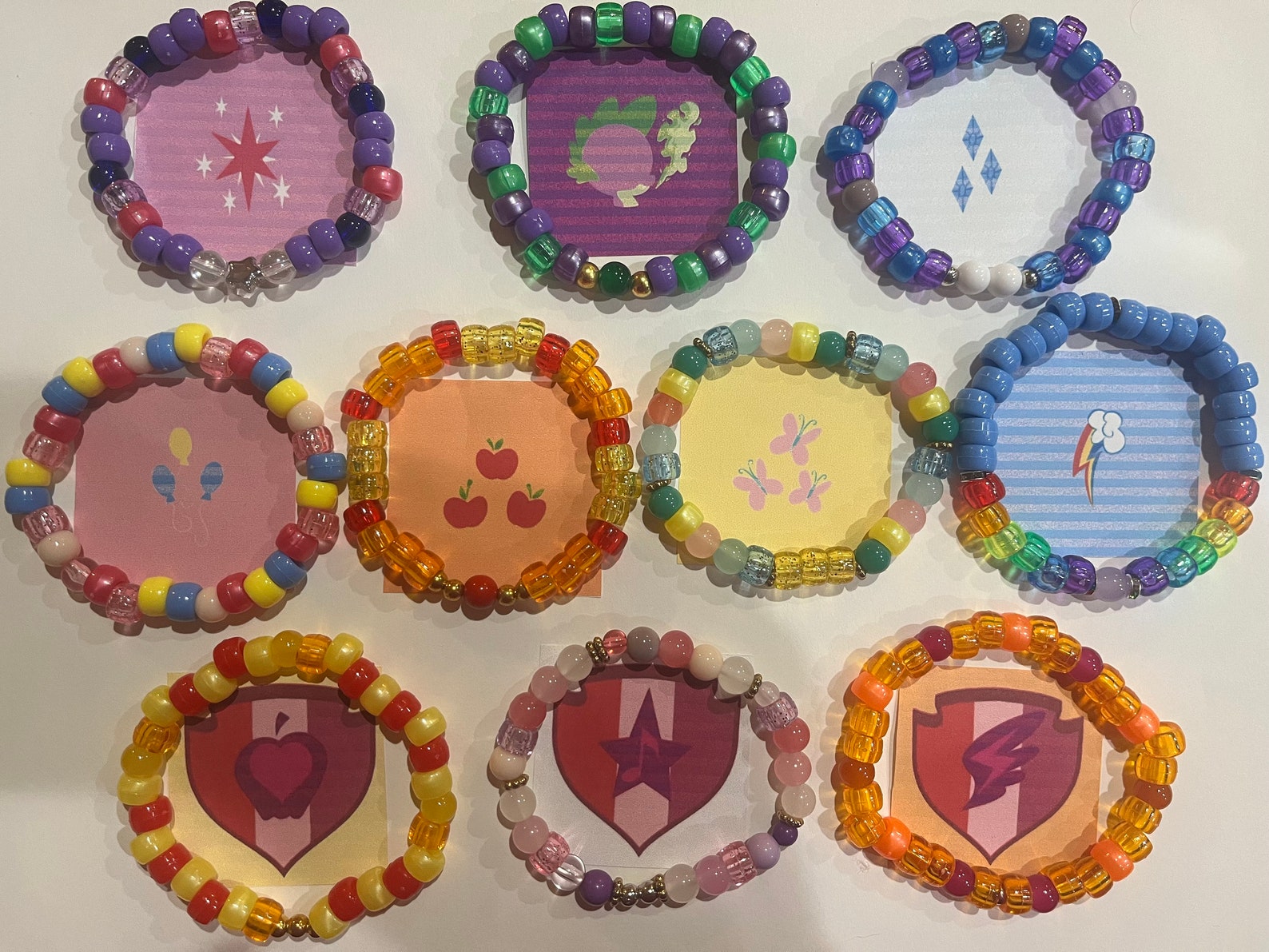 My Little Pony Friendship Bracelets MLP Beaded Bracelets MLP Fim My ...