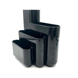 Vintage Tenex Desk Top Organizer Caddy Black Post Modern Pencil Holder ...