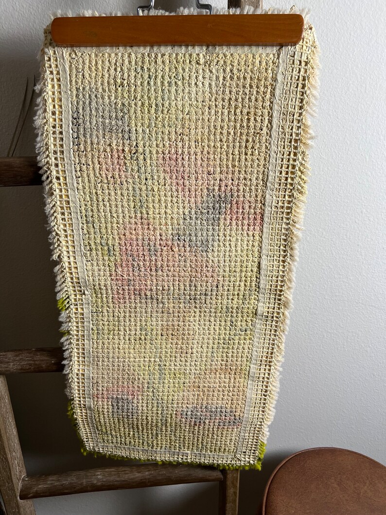 70s Vintage Mushroom Latch Hook Rug Wall Hanging - Etsy