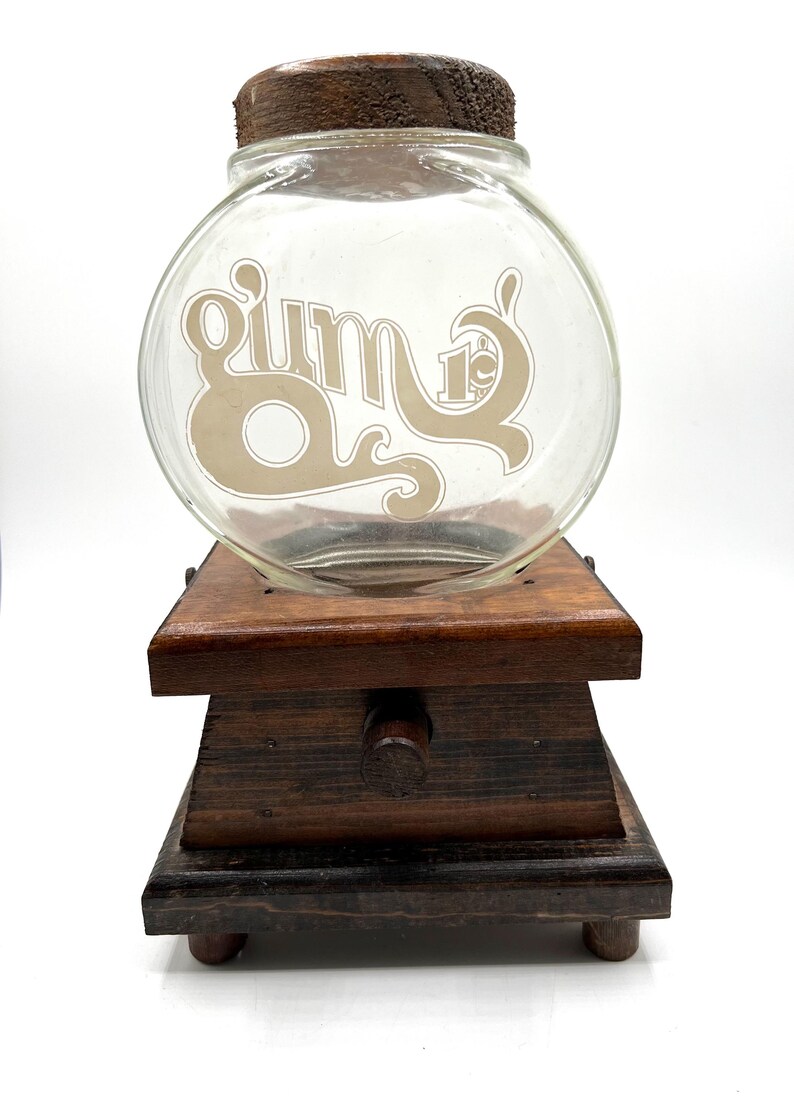 Vintage Antique Wooden Gumball Machine - Etsy