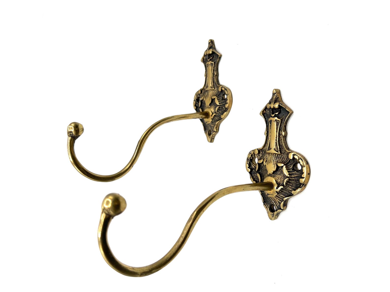 Vintage Brass Wall Hook Set Coat Hook - Etsy