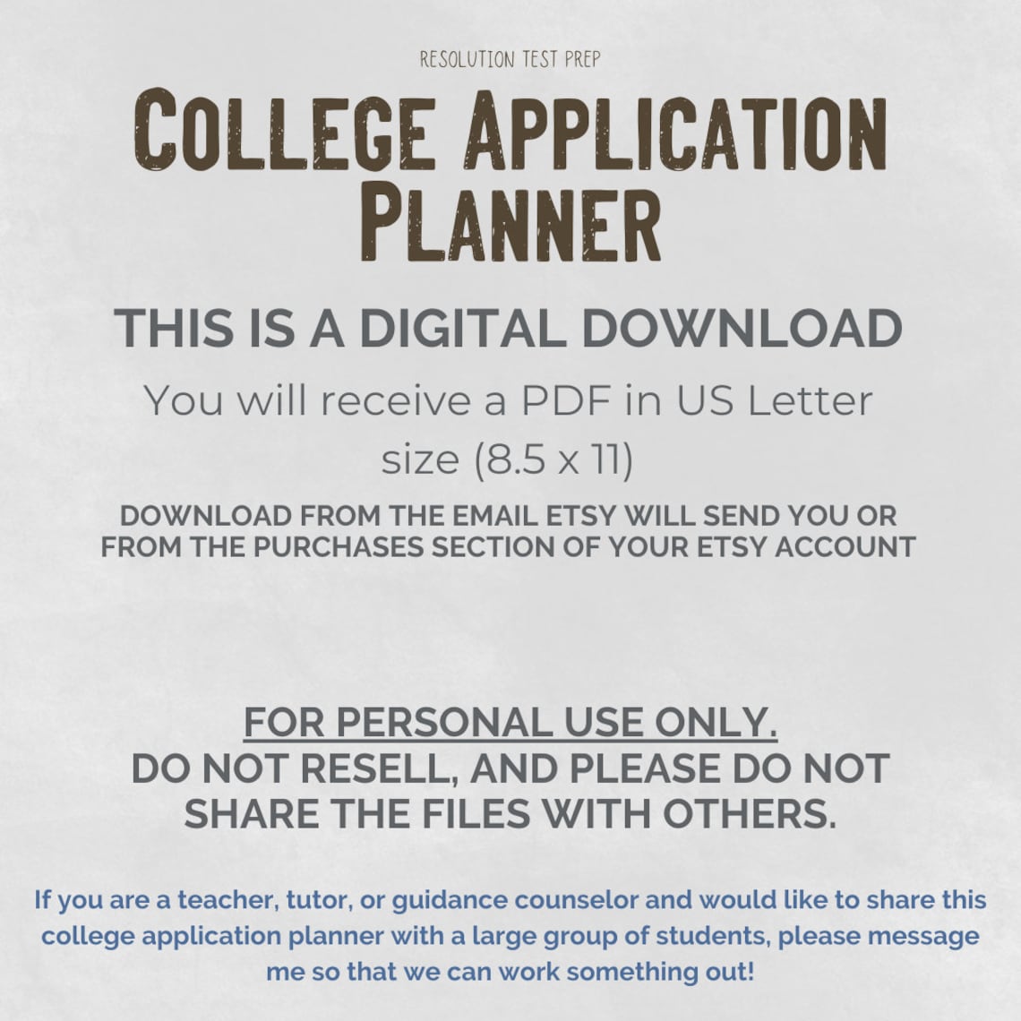 College Application Planner - Printable University Admissions Tracker ...