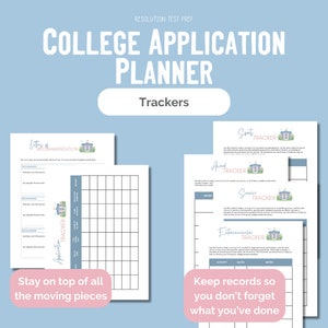 College Application Planner - Printable University Admissions Tracker for High School Students ...
