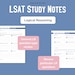 LSAT Study Notes - Printable LSAT Review Guide and Study Planner for ...