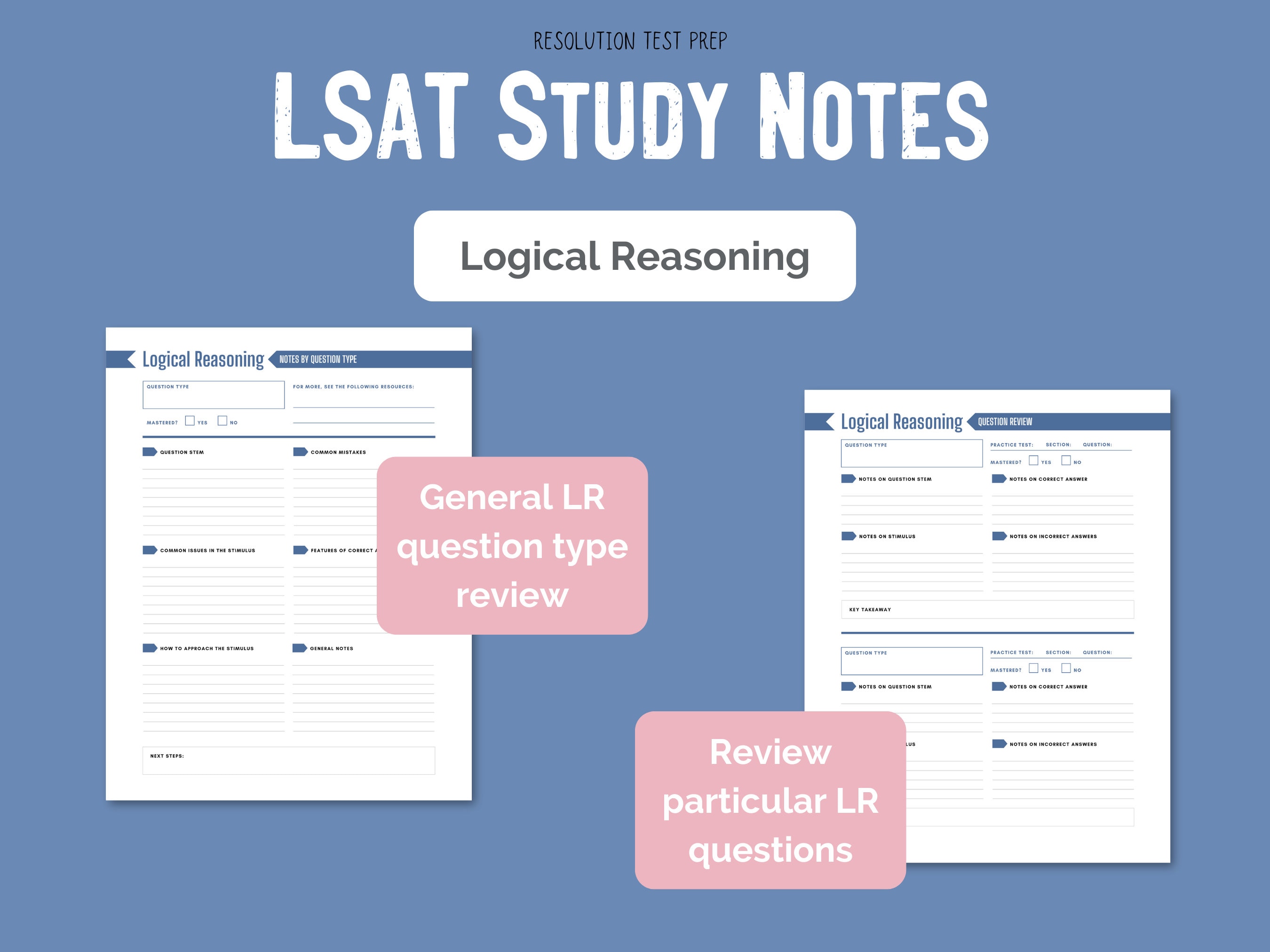 LSAT Study Notes - Printable LSAT Review Guide and Study Planner for ...