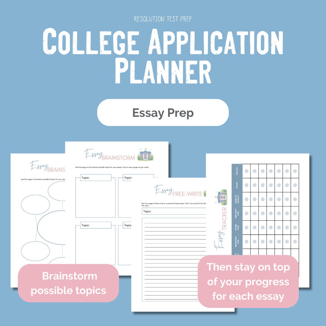 College Application Planner - Printable University Admissions Tracker ...