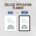 College Application Planner - Printable University Admissions Tracker ...