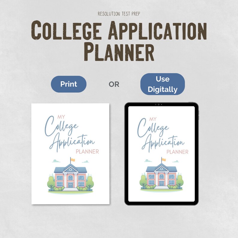 College Application Planner - Printable University Admissions Tracker ...