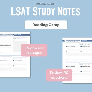 LSAT Study Notes - Printable LSAT Review Guide and Study Planner for ...