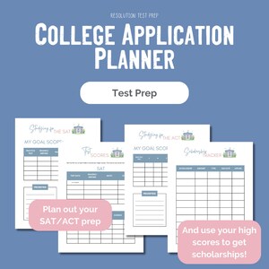 College Application Planner - Printable University Admissions Tracker for High School Students ...