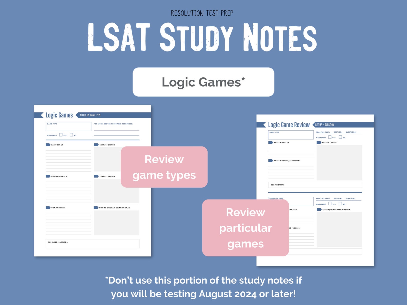 LSAT Study Notes Printable LSAT Review Guide and Study Planner for Pre ...