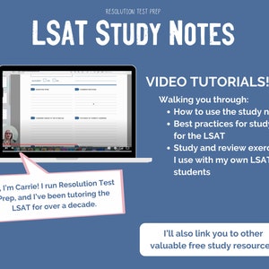 LSAT Study Notes - Printable LSAT Review Guide and Study Planner for ...