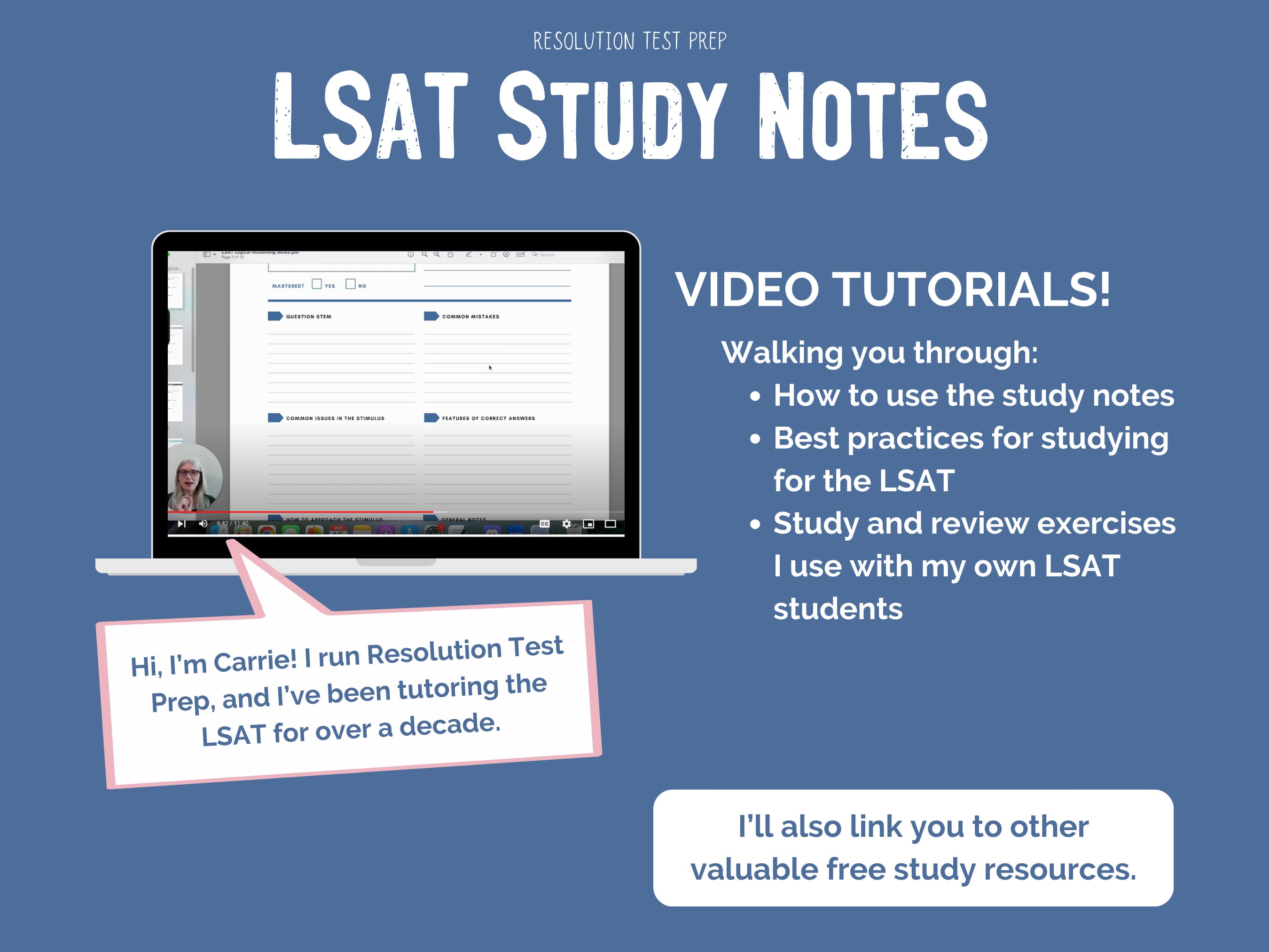 LSAT Study Notes - Printable LSAT Review Guide and Study Planner for ...