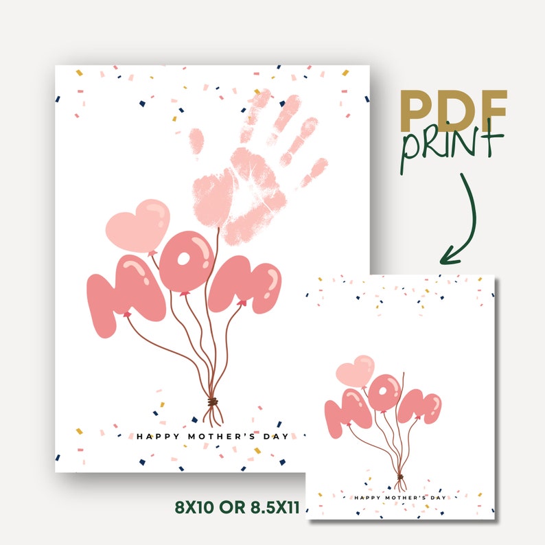 Mother's Day Handprint Craft/ Mother's Day DIY Card/ Handprint Art for ...