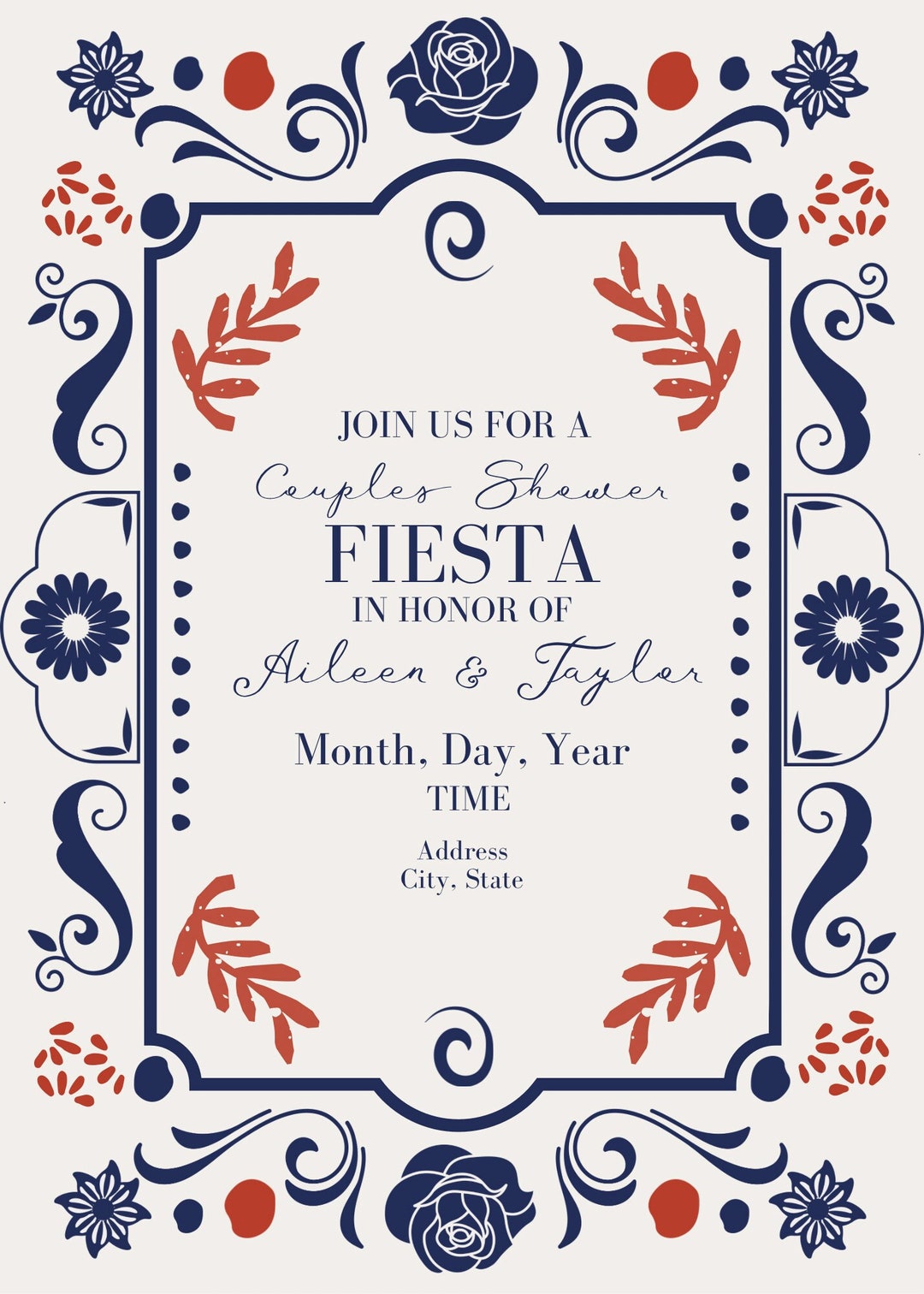 Mexican Talavera Invitation - Etsy
