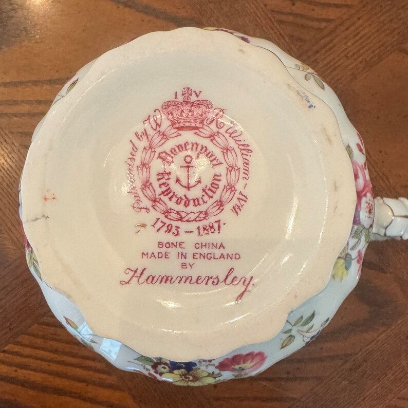 Vintage Hammersley & Co Bone China Pitcher Gold Trim Creamer - Etsy