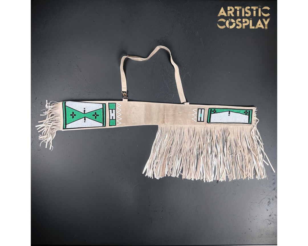 Native American Beaded Rifle Scabbard, Indian Sioux Style Leather Gun ...