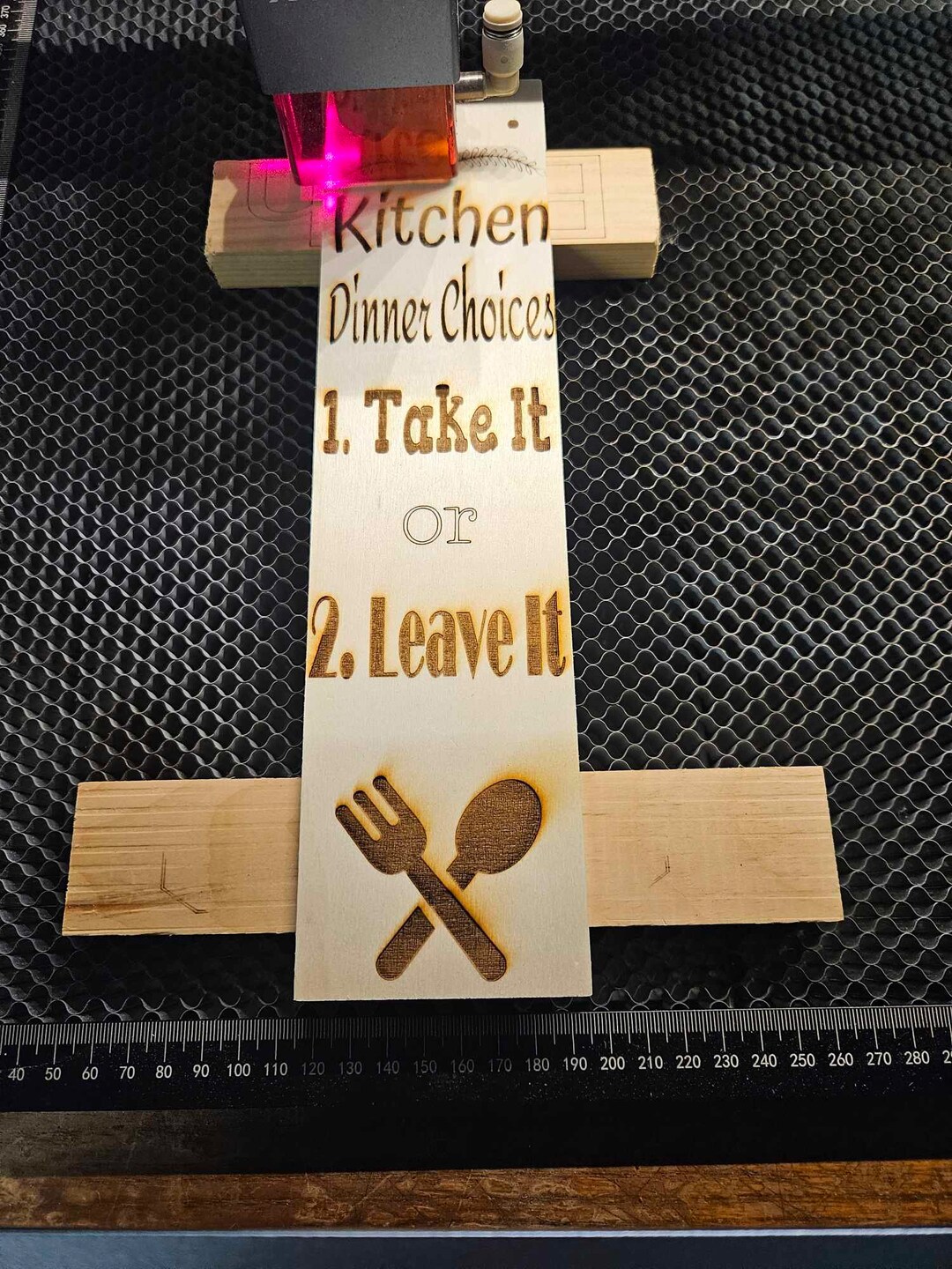 Laser Wood Etching "rules of the Kitchen" - Etsy