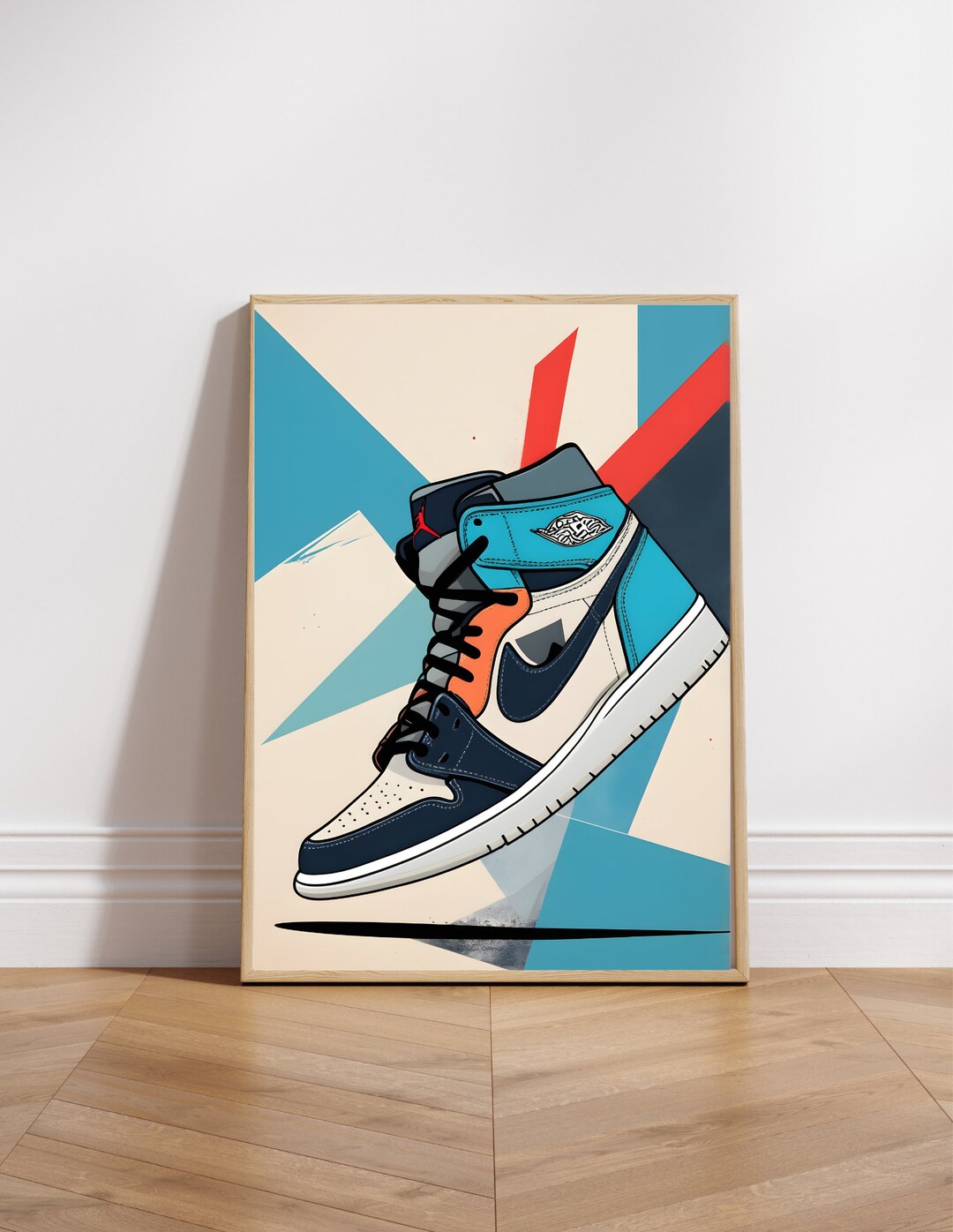 Picasso Inspired Abstract Air Jordan 1 Print Sneakerhead Painting Art ...