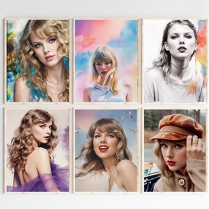 Taylor Album Prints Inspired Watercolors | Eraas Poster Painted Set ...