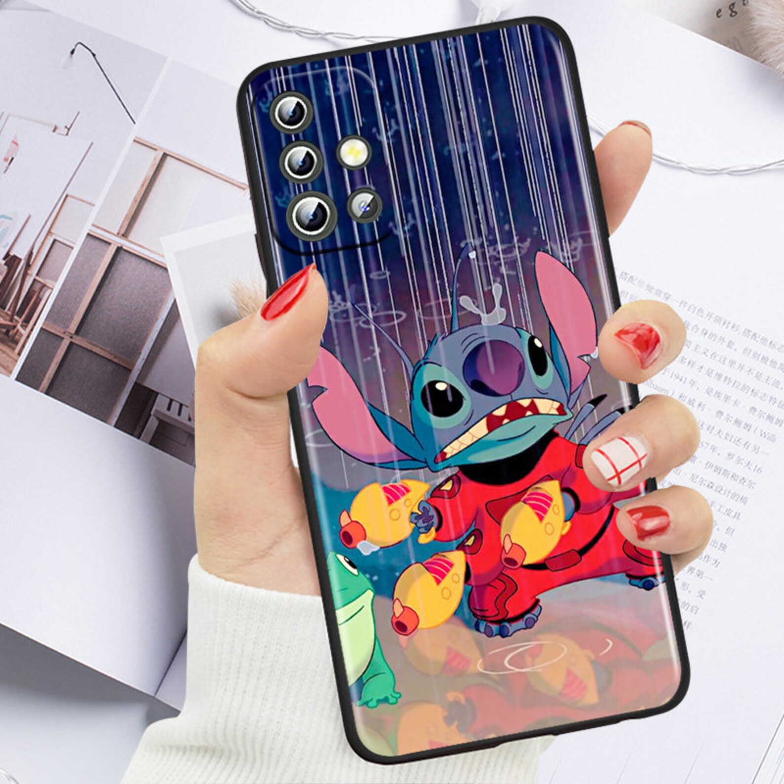 Funny Cartoon Stitch Protective Cases for iPhone & Samsung S24 S23 S22 ...