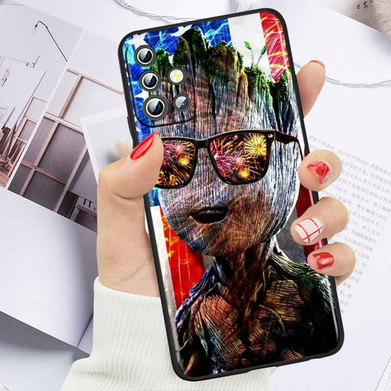 Groot Rocket Raccoon Protective Cases for iPhone & Samsung S24 S23 S22 ...