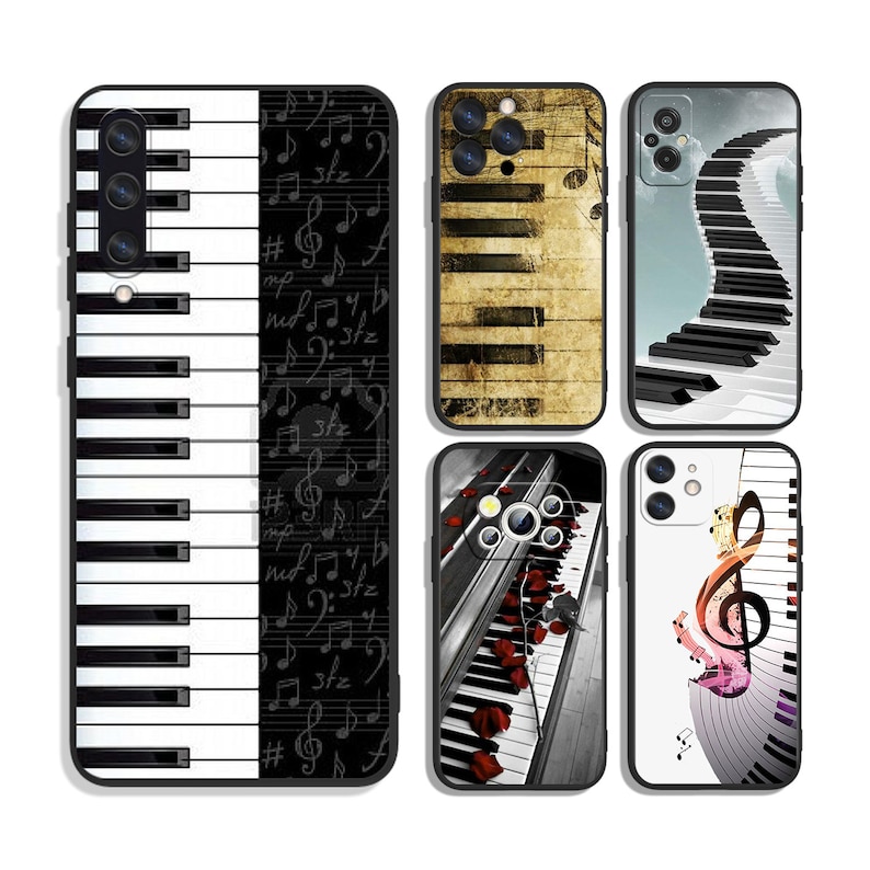 Music Piano Protective Cases for iPhone & Samsung S24 S23 S22 S21 A25 ...