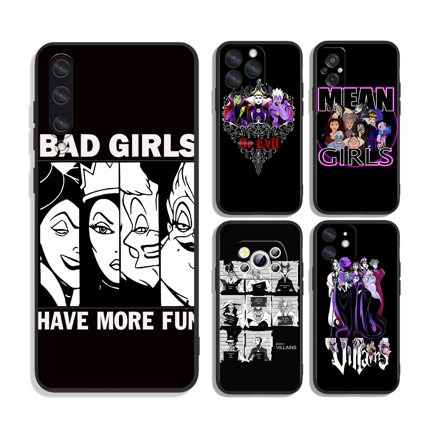 Cartoon Villains Protective Cases for iPhone & Samsung S24 S23 S22 S21 ...