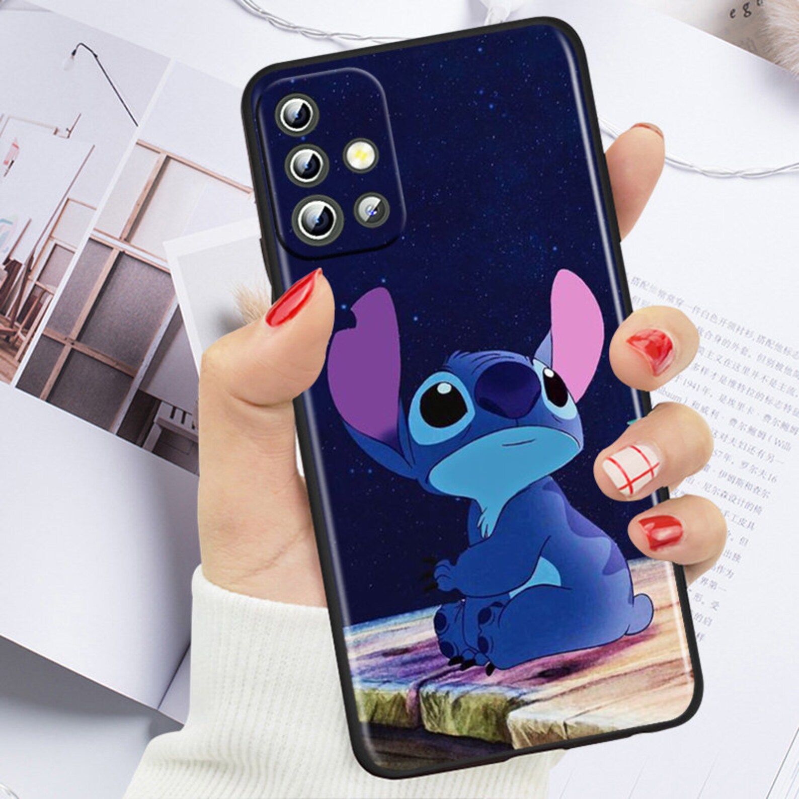 Funny Cartoon Stitch Protective Cases for iPhone & Samsung S24 S23 S22 ...