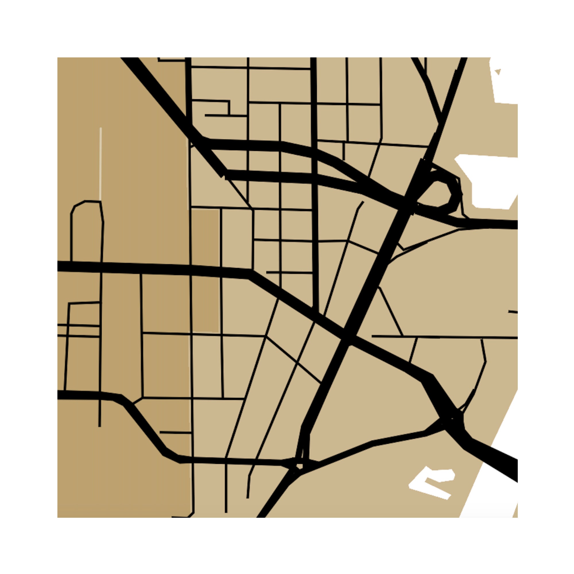 Purdue University Map Prints Gold and Black 4 West Lafayette, Indiana ...