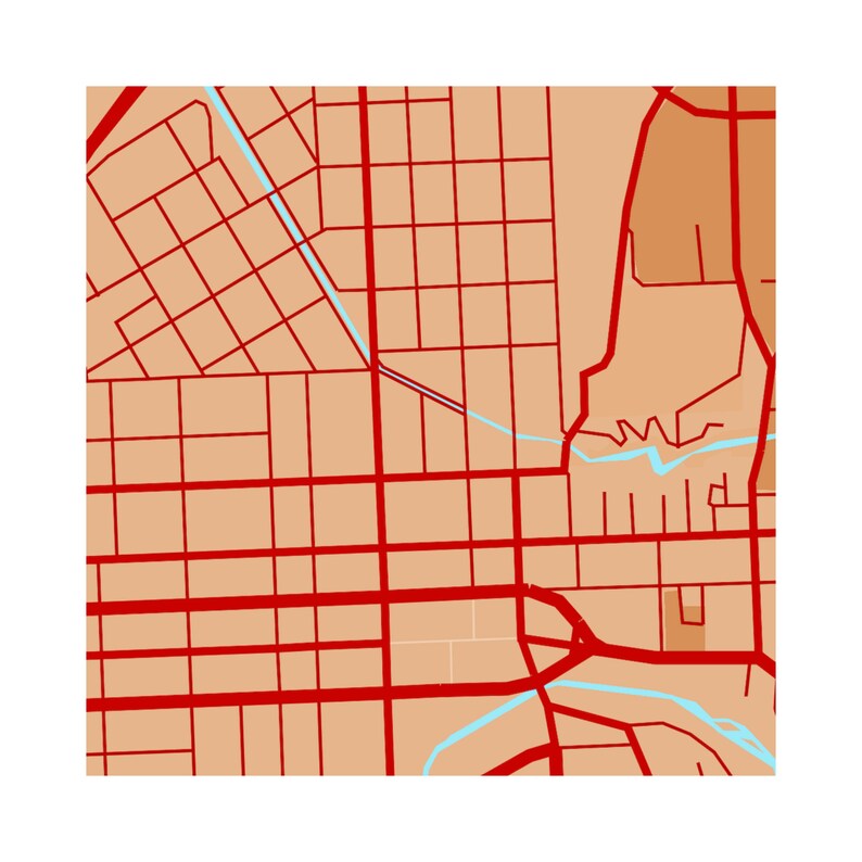 Cornell University Map Prints Red and Brown 4 Cornell, Ithaca NY Map ...