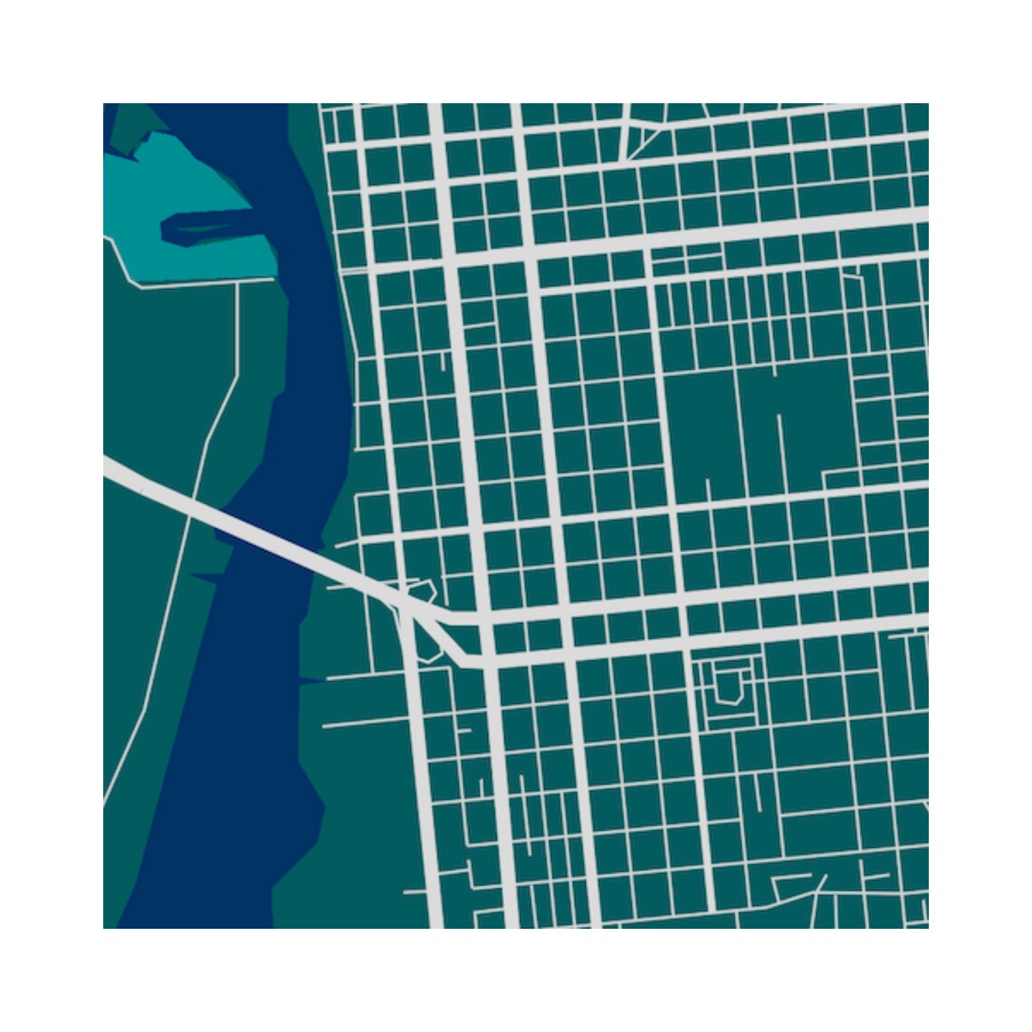 Wilmington NC Map Prints | 4 UNCW Map Posters | Wilmington North ...