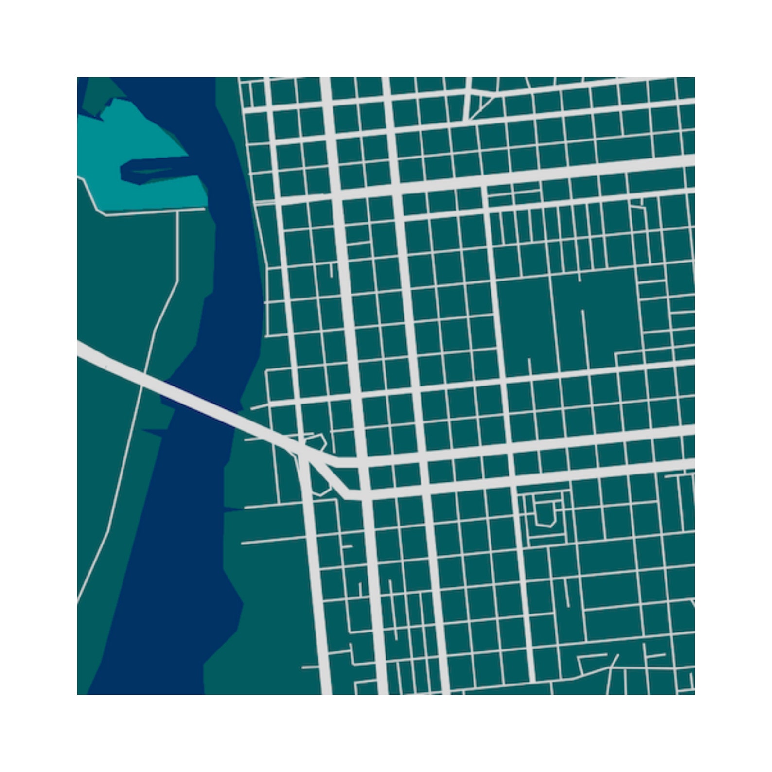 Wilmington NC Map Prints | 4 UNCW Map Posters | Wilmington North ...