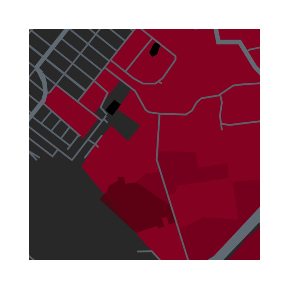 Rutgers Map Prints 4 New Brunswick Map Posters New Brunswick NJ Road ...