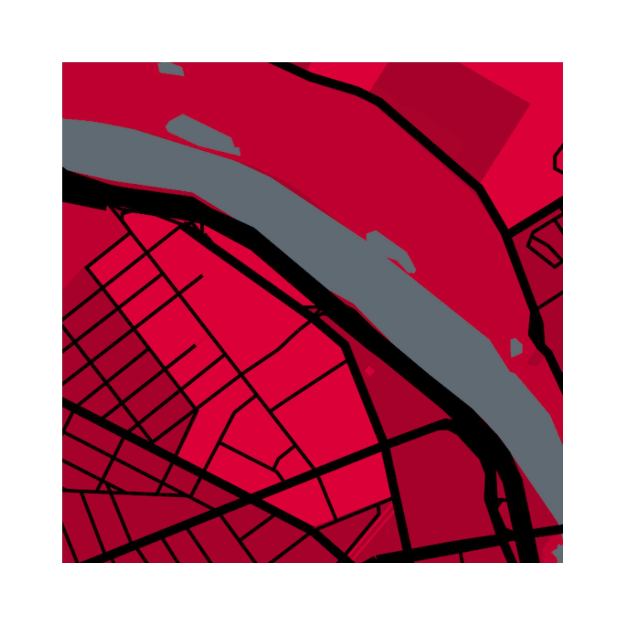 Rutgers Map Prints 4 New Brunswick Map Posters New Brunswick NJ Road ...