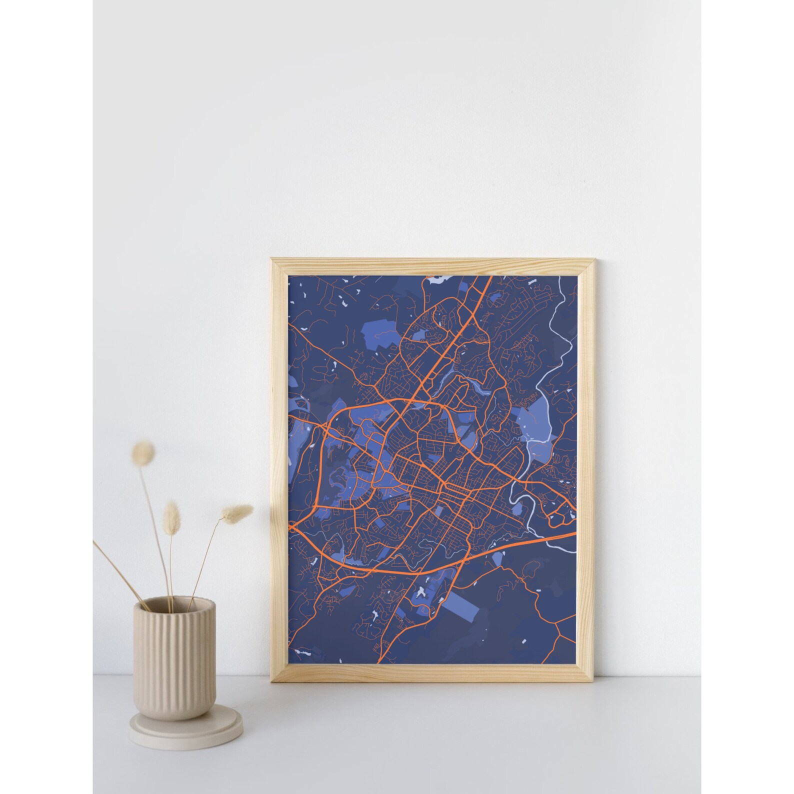 UVA Charlottesville Map Prints | Set of University of Virginia Map ...