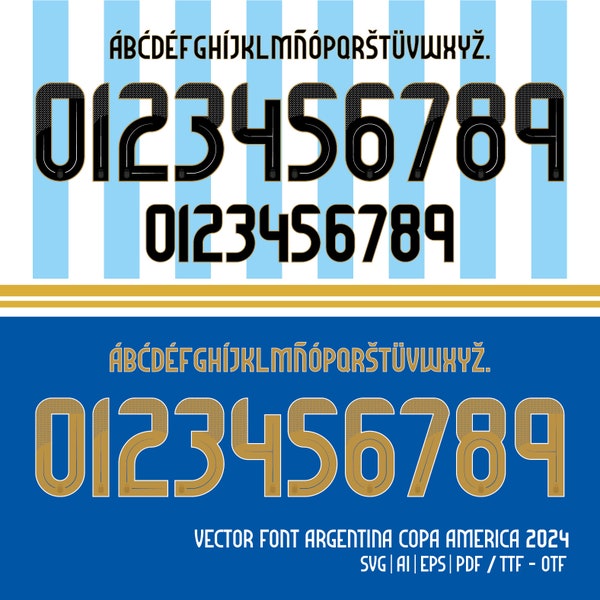 Messi Jersey Font - Etsy