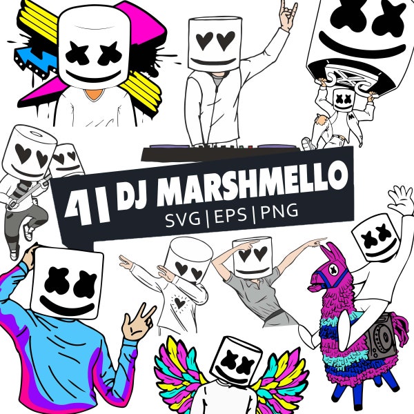 Dj Marshmello Svg - Etsy