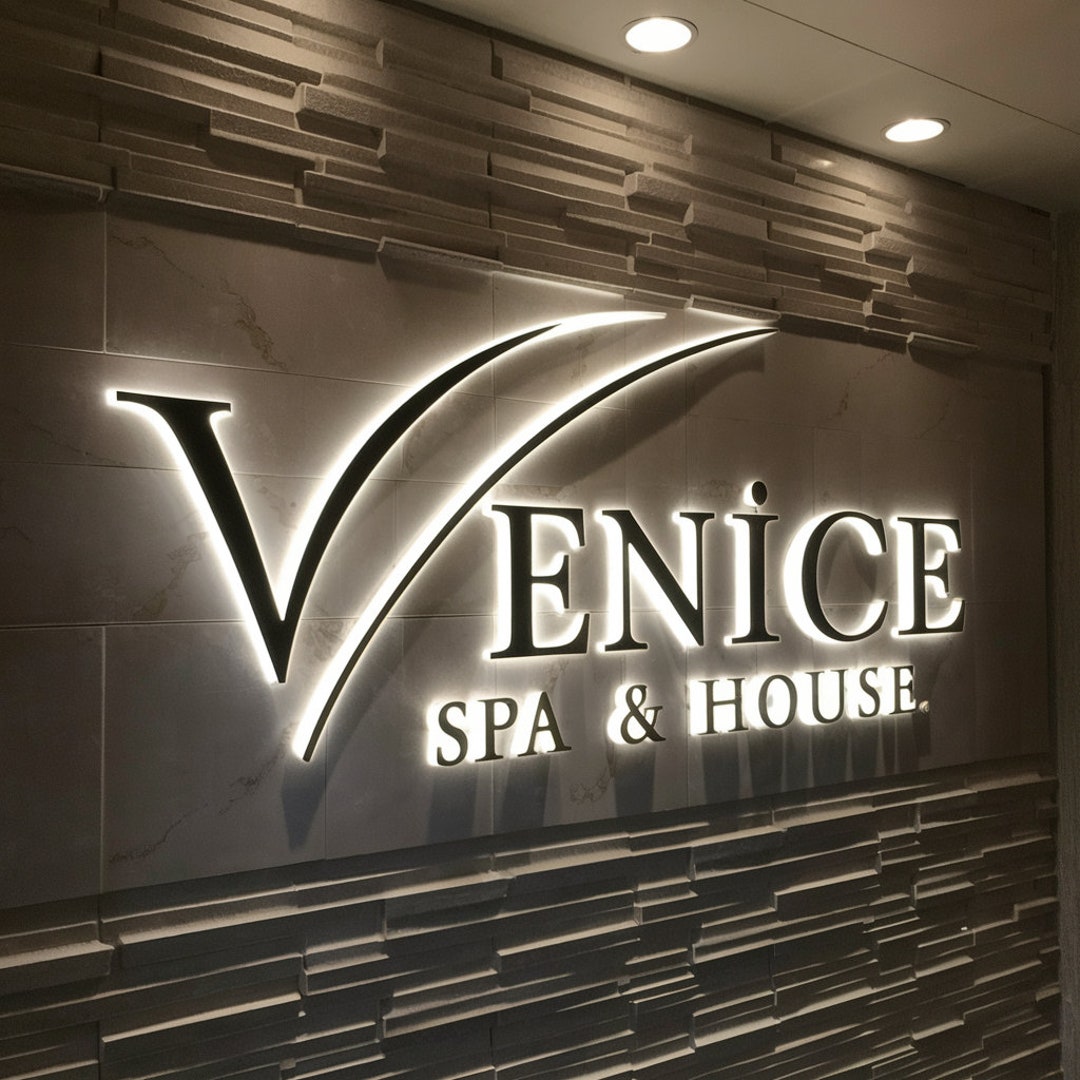 Backlit Business Sign Custom Backlit Sign Metal Sign 3D Logo Wall Logo ...