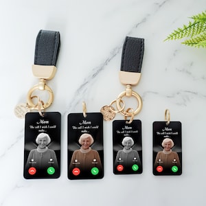 Personalized Memorial Photo Keychain: Remembrance Gift - Etsy