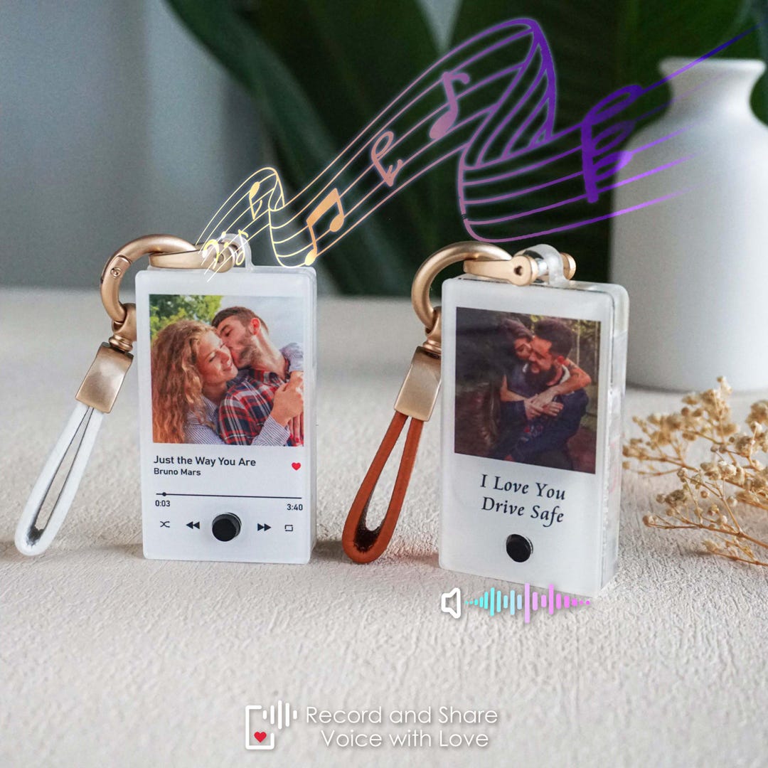 Personalized Recording-playing Keychain,keyring With Baby Sound,album ...