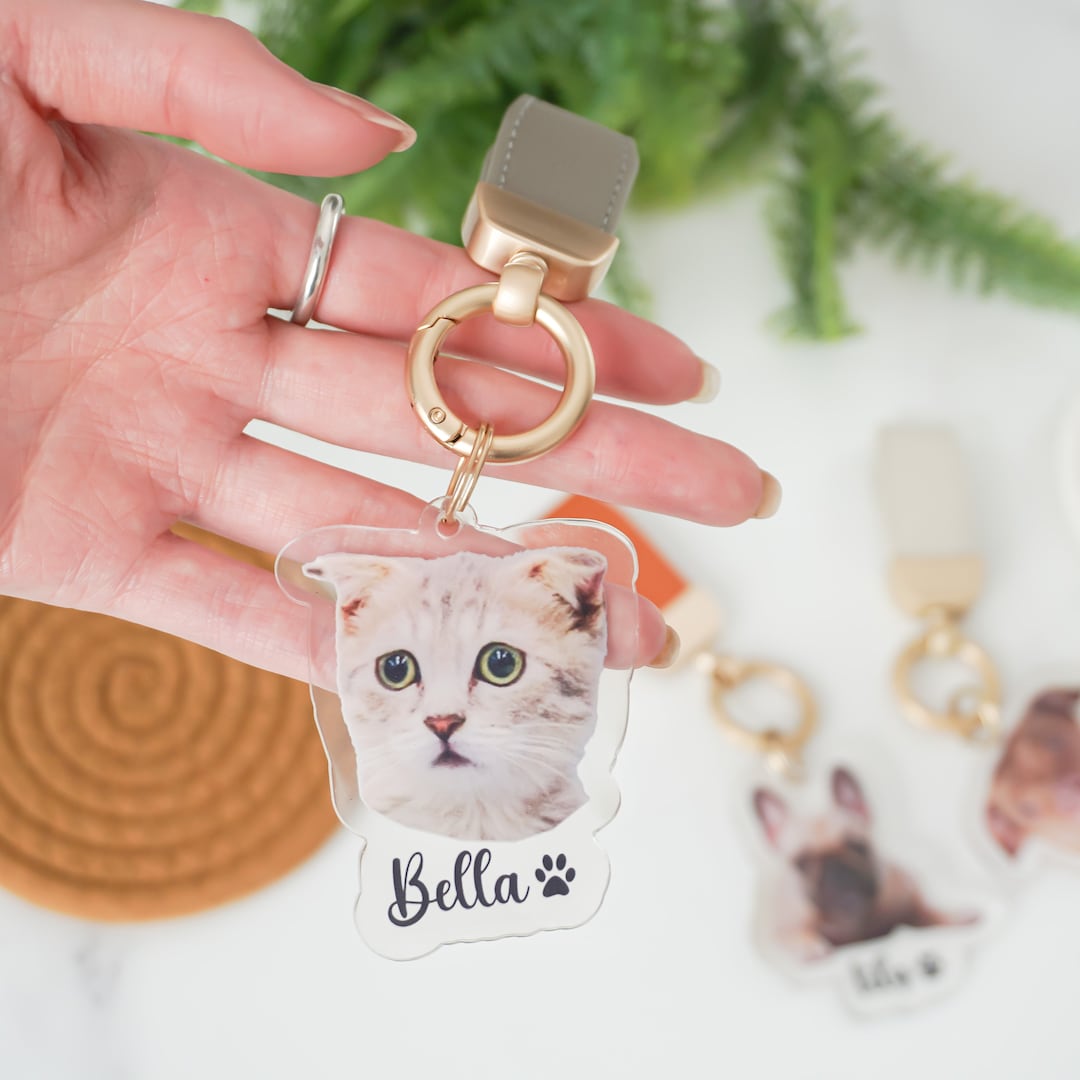 Personalized Pet Portrait Keychain,custom Pet Memorial Keychain,pet ...