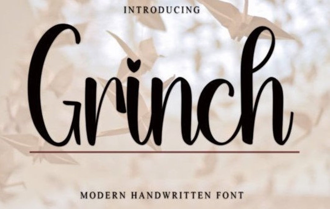 Grinch Font, Wedding Font, Cute Fonts for Crafters, Rustic Font, Bold ...