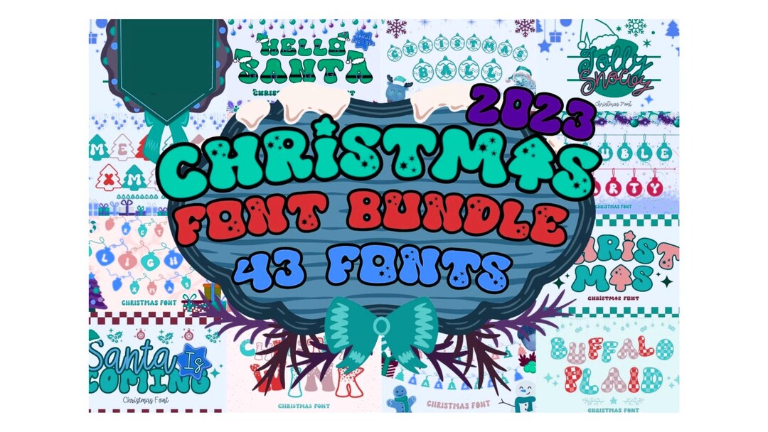 Christmas Font Bundle, Wedding Font SVG Bundle, Handwritten Fonts - Etsy