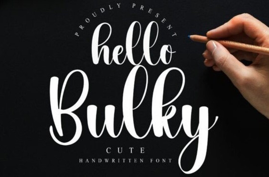 Hello Bulky Font, Casual Handwritten Font, Cricut Fonts, Casual Font ...
