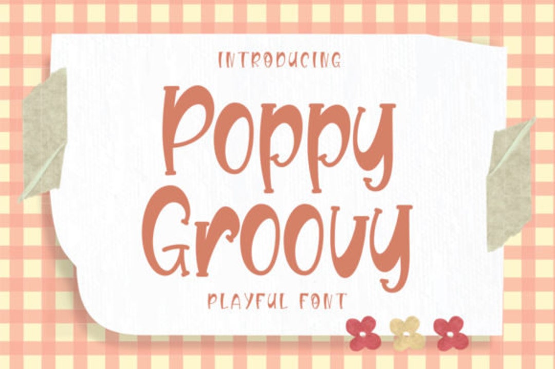 Poppy Groovy Font, Note Font, Cricut Fonts, Casual Font, Modern Font ...