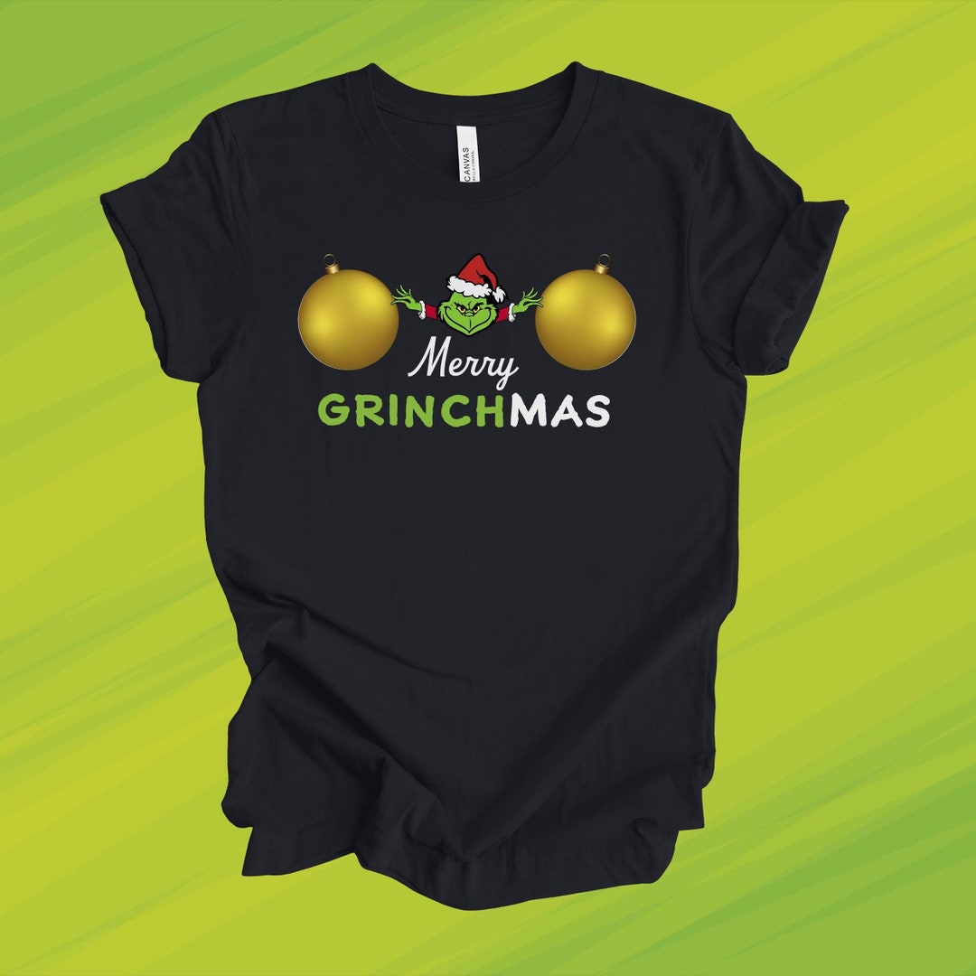 Grinch Pinching 'bulbs' T-shirt, Bella+canvas Unisex Jersey Short ...