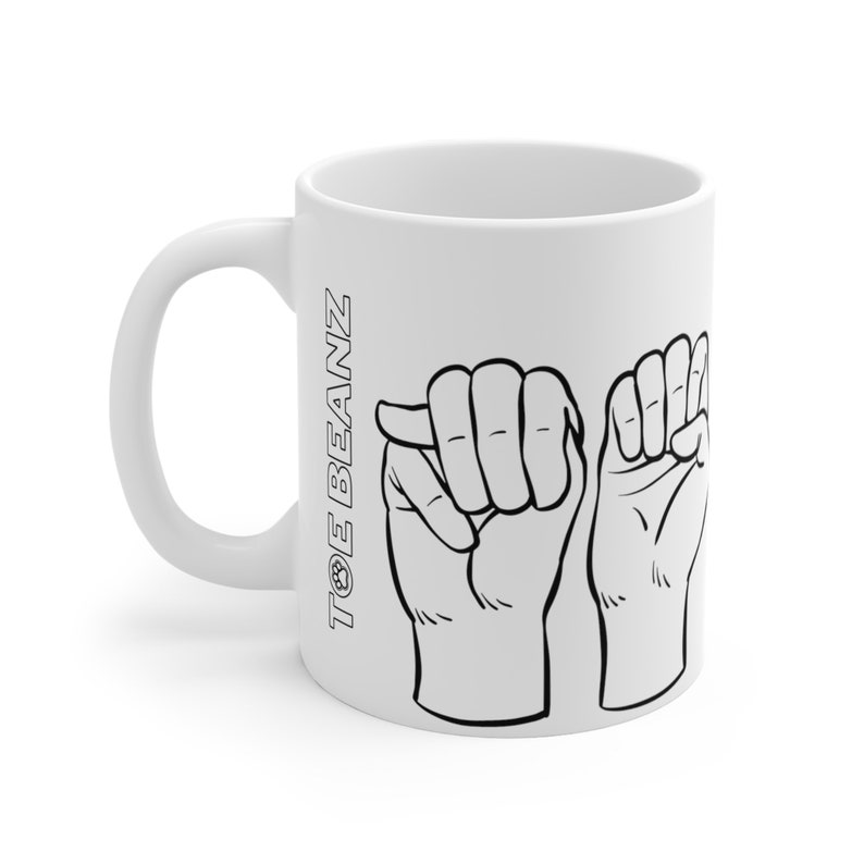 Meow American Sign Language 11oz. Mug, ASL Hand Signs Animal Lover ...