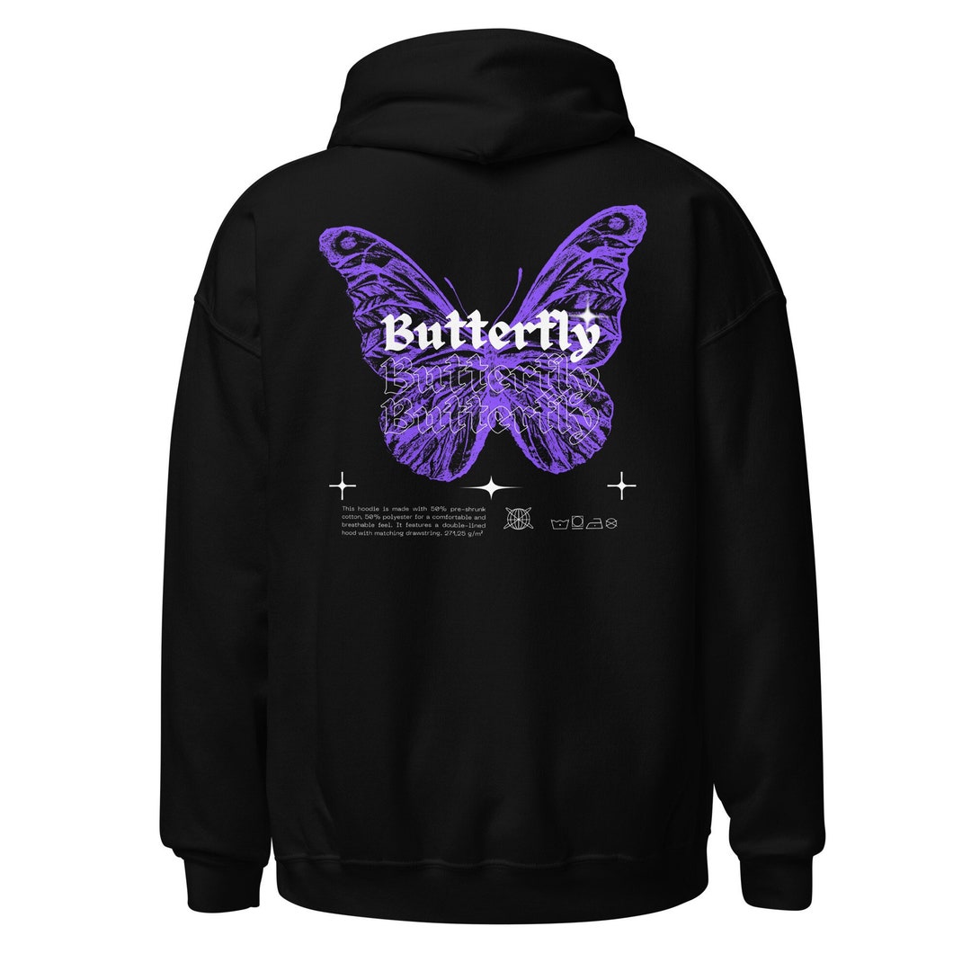 Butterfly Hoodie | Butterfly Hoodie | Butterfly Graphic Hoodie | Unisex ...